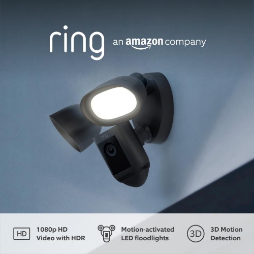 מצלמת אבטחה חיצונית RING דגם FLOODLIGHT PRO